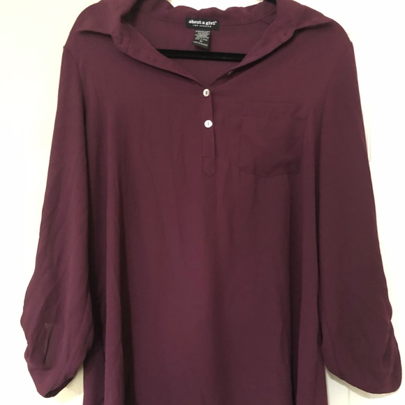 Tops | 425 Maroon Tunic | Poshmark